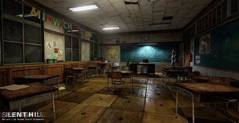 Artstation Midwich Elementary Classroom Silent Hill Fan Art Thomas