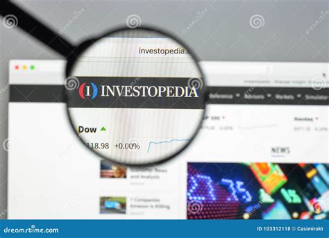 Milan Italy August 10 2017 Investopedia Website Homepage