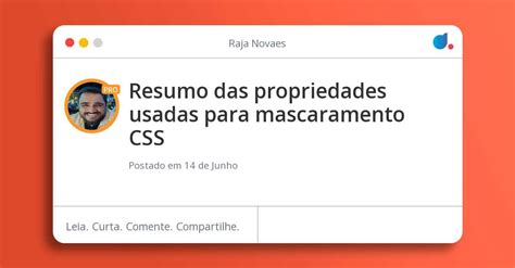 Resumo Das Propriedades Usadas Para Mascaramento Css