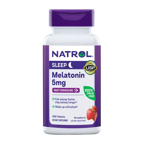Natrol Melatonin 5mg Fast Dissolve Tablets 200 Ct Bjs Wholesale Club