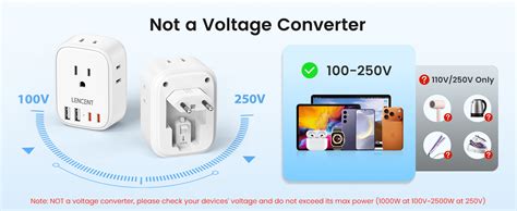 Lencent Type C And Type D M Universal Travel Adapter Kit