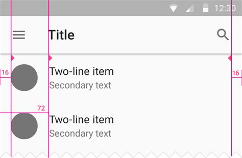 Which Is The Size Between The Title And The Left Side In Android
