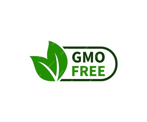 Premium Vector Gmo Free Label Design Vector Green Leaf Non Gmo Logo Sign For Healthy Food