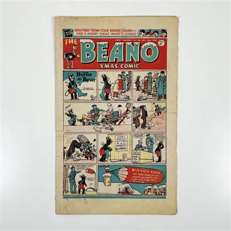 Vintage The Beano Comic Book Issue No 388 December 24th 1949 Good