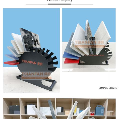 Countertop Display Rack Circular Tabletop Tile Sample Socket Display Stand