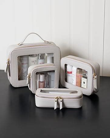 Popvibe Clear Makeup Case Pink Toiletry Bag Travel Medium