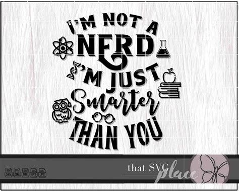 Geek Svg Nerd Svg Nerdy Svg Teacher Svg Cricut Cutting File