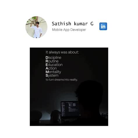 Video Sathish Kumar G On Linkedin Dreams Reality Fight Developer