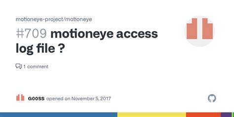 Motioneye Access Log File · Issue 709 · Motioneye Projectmotioneye