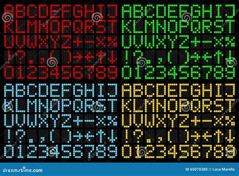 Electronic Led Font Stock Vector Illustration Of Arrival 65070380