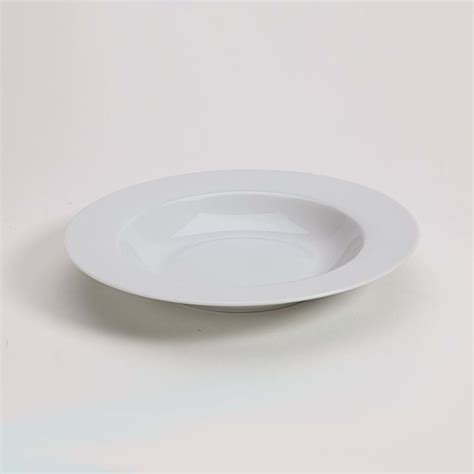 Pearl White Rim Soup Plate