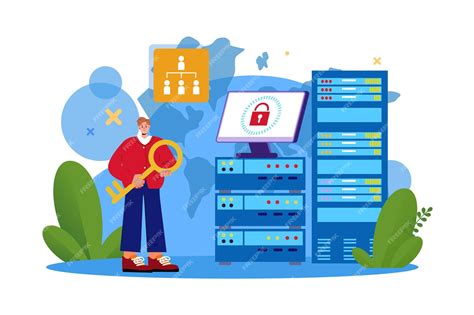 Premium Vector Server Data Security