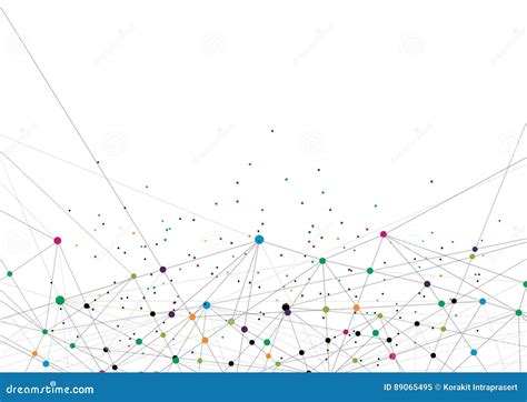 Vector Technology Concept Connected Lines And Dots Stock Vector Illustration Of Business