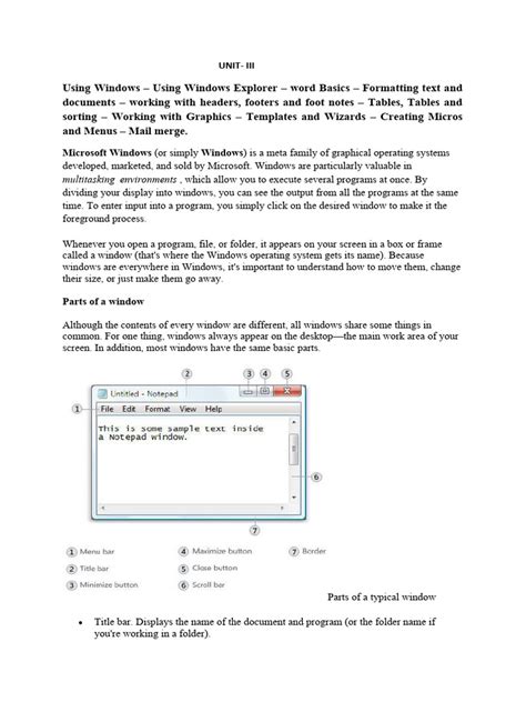 Unit 3 Pdf Window Computing Computer File