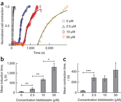 Effect Of Blebbistatin Concentration On Cell Contractionnormalized