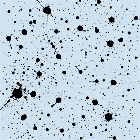 Black Ink Splatter On Light Blue Background Premium Ai Generated Vector