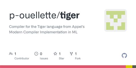 GitHub P Ouellette Tiger Compiler For The Tiger Language From Appel