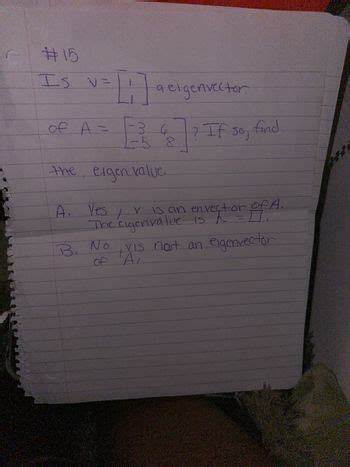 Answered Is V A Eigenvector If So The Eigen Value Of A A Yes Find