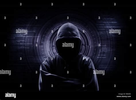 Internet Crime Concept Hacker Working On A Code On Dark Digital