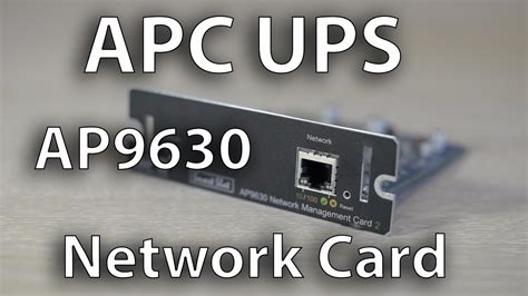 Ups And Downs Of Installing An Apc Ap9630 Network Management Card Part 1 Youtube