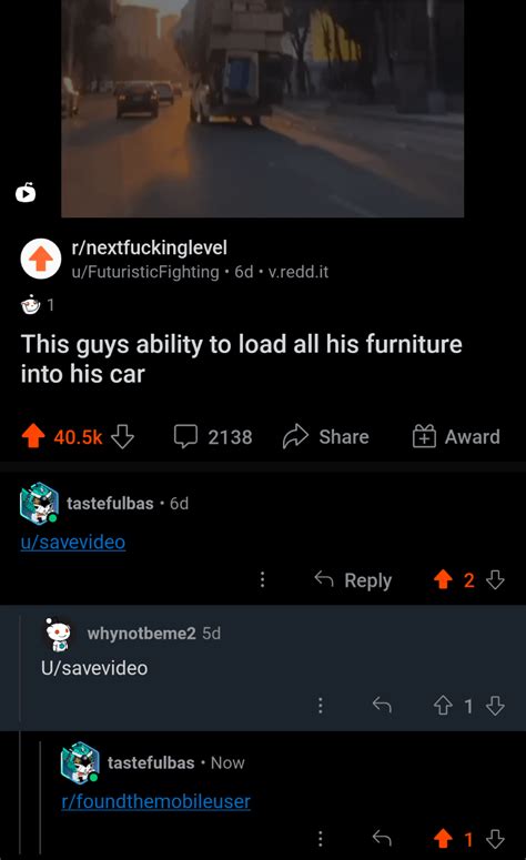 To My Own Comment Too Rfoundthemobileuser