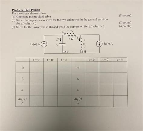 solved 8 points problem 3 20 points for the circuit