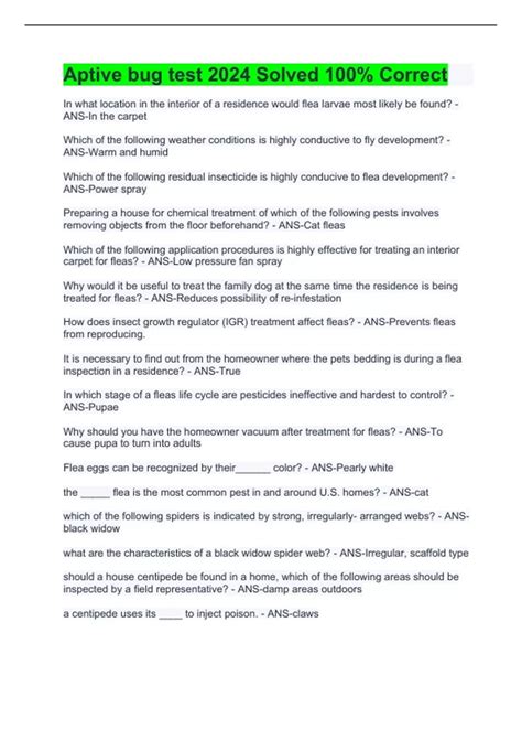 Aptive Bug Test 2024 Solved 100 Correct Aptive Stuvia Us