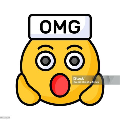 오 마이 갓 표현 이모티콘 벡터 디자인 편집 가능한 벡터 Omg에 대한 스톡 벡터 아트 및 기타 이미지 Omg 가득 찬 감정 Istock