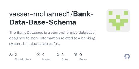 GitHub Yasser Mohamed1 Bank Data Base Schema The Bank Database Is A Comprehensive Database