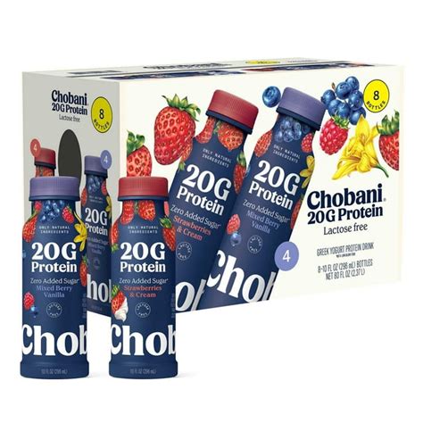 Chobani 20g Protein Low Fat Greek Yogurt Drink Variety Pack 10 Fl Oz