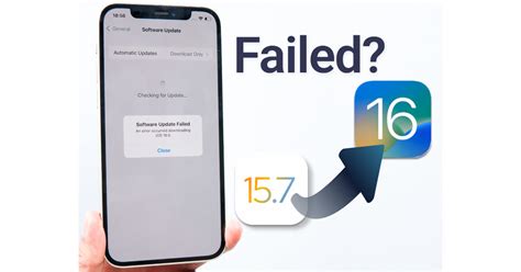 Cant Update From Ios 157 To Ios 16 Software Update Failed Solved By Tenorshare Reiboot