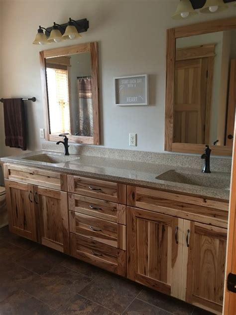 Rustic Hickory Vanity Rustic Bathroom Other By Beyer Cabinets