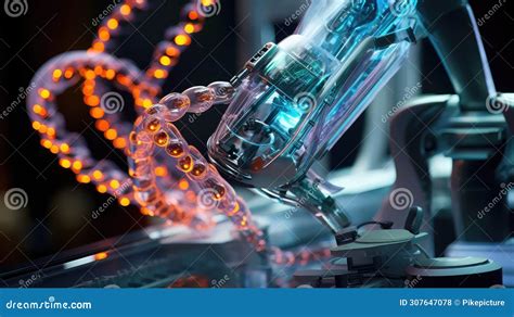 Engineering Dna Robot Stock Illustration Illustration Of Nanotechnology 307647078
