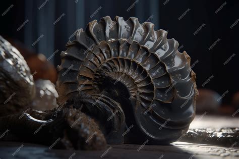 Premium Ai Image A Fossil Of A Nautilus With The Word Fibonacci On The Bottom
