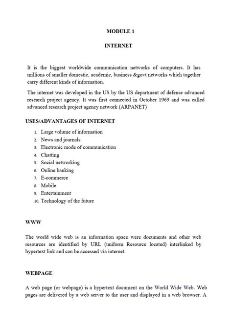 E Commerce Module 1 Pdf World Wide Web Internet And Web
