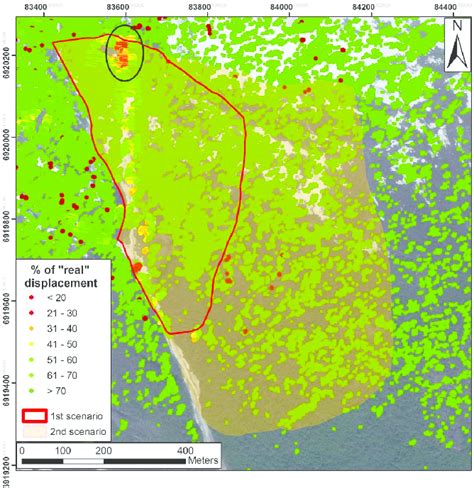 Map Related To The Of Real Displacements Detectable Along The Download Scientific Diagram
