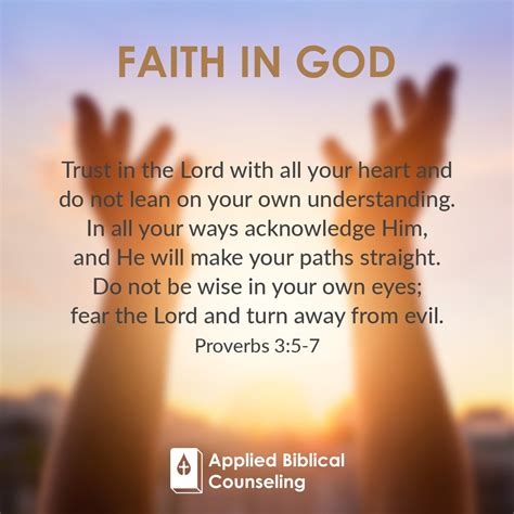 Faith In God Applied Biblical Counseling