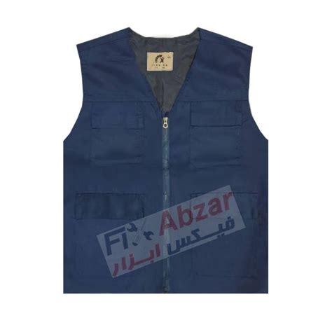 جلیقه تبلیغاتی،کاور تبلیغاتی چهار جیب سالیان رنگ آبی نفتی با پارچه