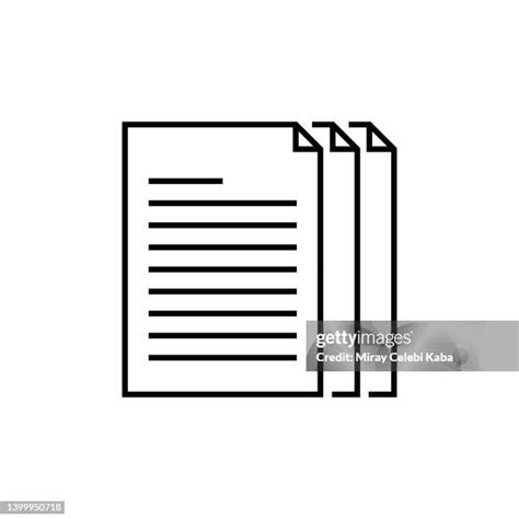 Document Paper Line Icon High Res Vector Graphic Getty Images