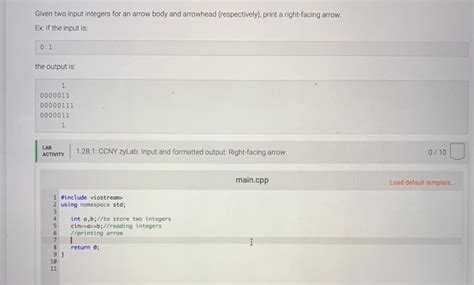 Solved Given Two Input Integers For An Arrow Body And Arr Chegg