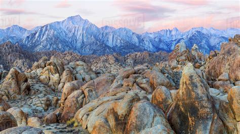 Usa California Alabama Hills Composite Panoramic Of Landscape