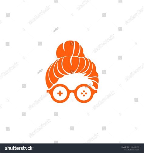 Geek Girl Cartoon Character Sign Logo Stock Vector Royalty Free 2180400373 Shutterstock