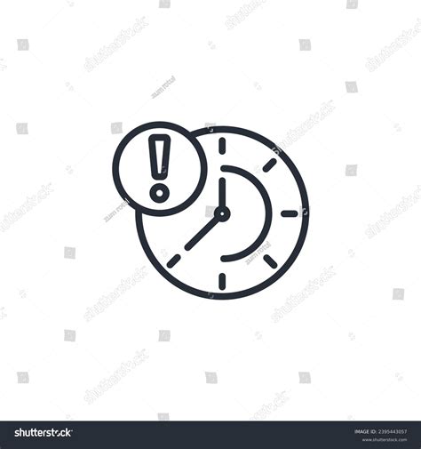 Delay Icon Vectoreditable Strokelinear Style Sign Stock Vector Royalty