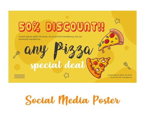 Facebook 및 소셜 미디어 포스터 프리미엄 벡터