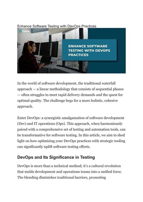Ppt Enhance Software Testing With Devops Practices Powerpoint Presentation Id12552737