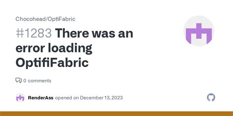 There Was An Error Loading Optififabric · Issue 1283 · Chocohead