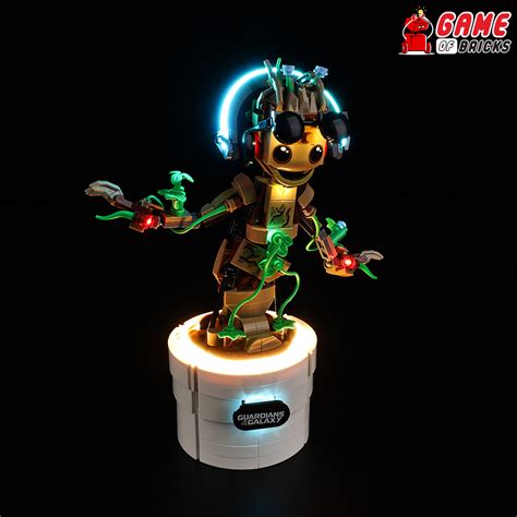 Lego Dancing Groot 76297 Light Kit Game Of Bricks Usa