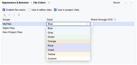 Scopes And File Colors Rustrover Documentation