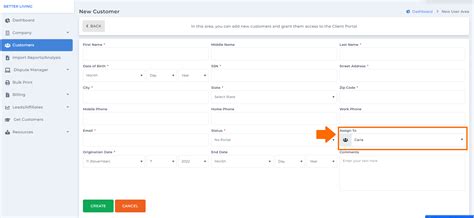 Add New Customer Clientdisputemanager