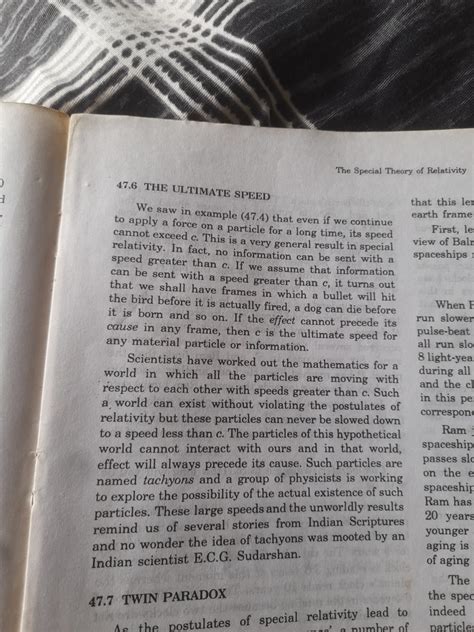 Your Thoughts On Fastest Particle Tachyons Rcosmology